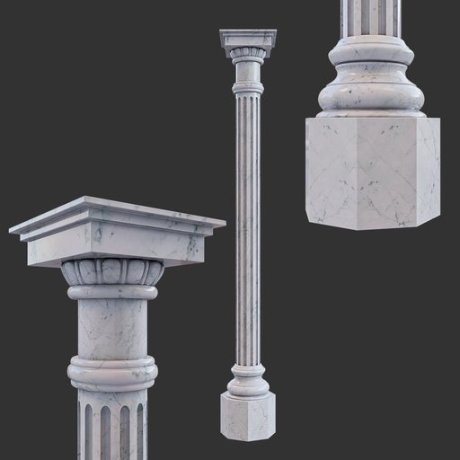 BlenderKit | Download the FREE Column round model