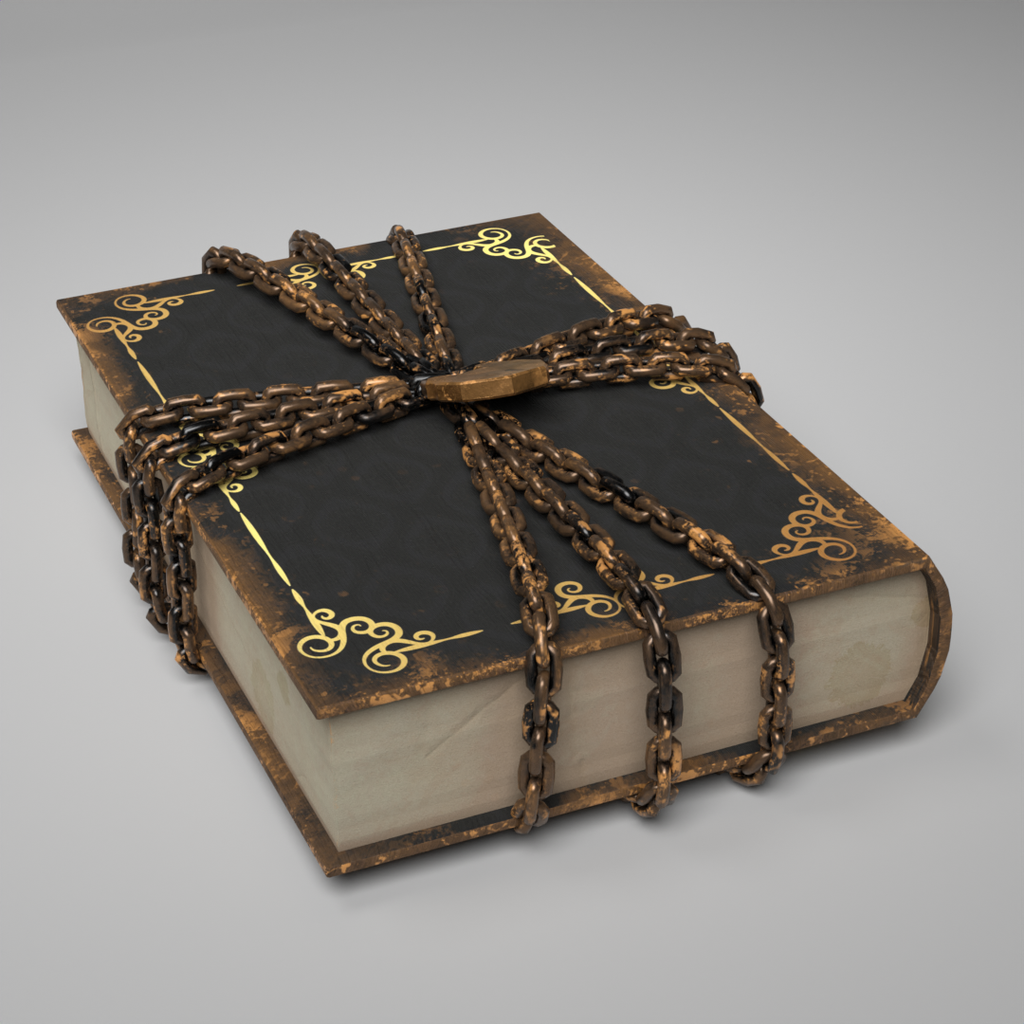 Antique Book In Chains | Books models | BlenderKit