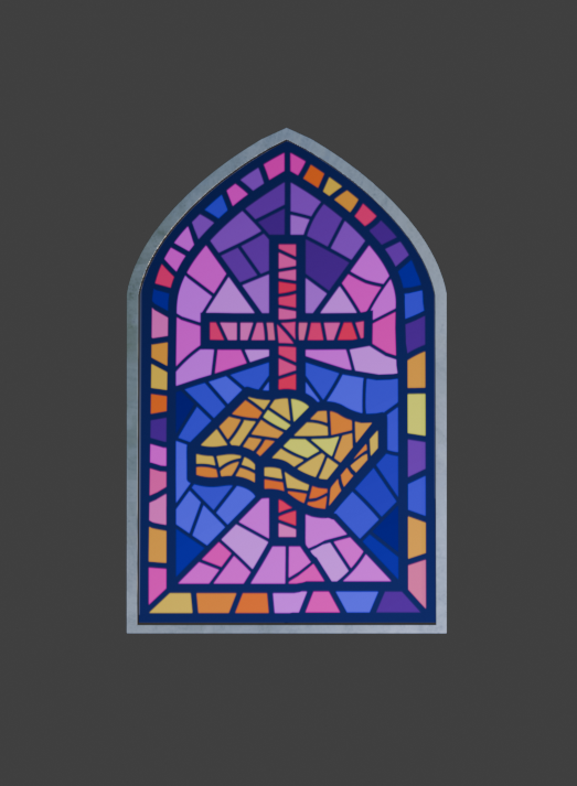 Church glass window style 2 | Windows models | BlenderKit