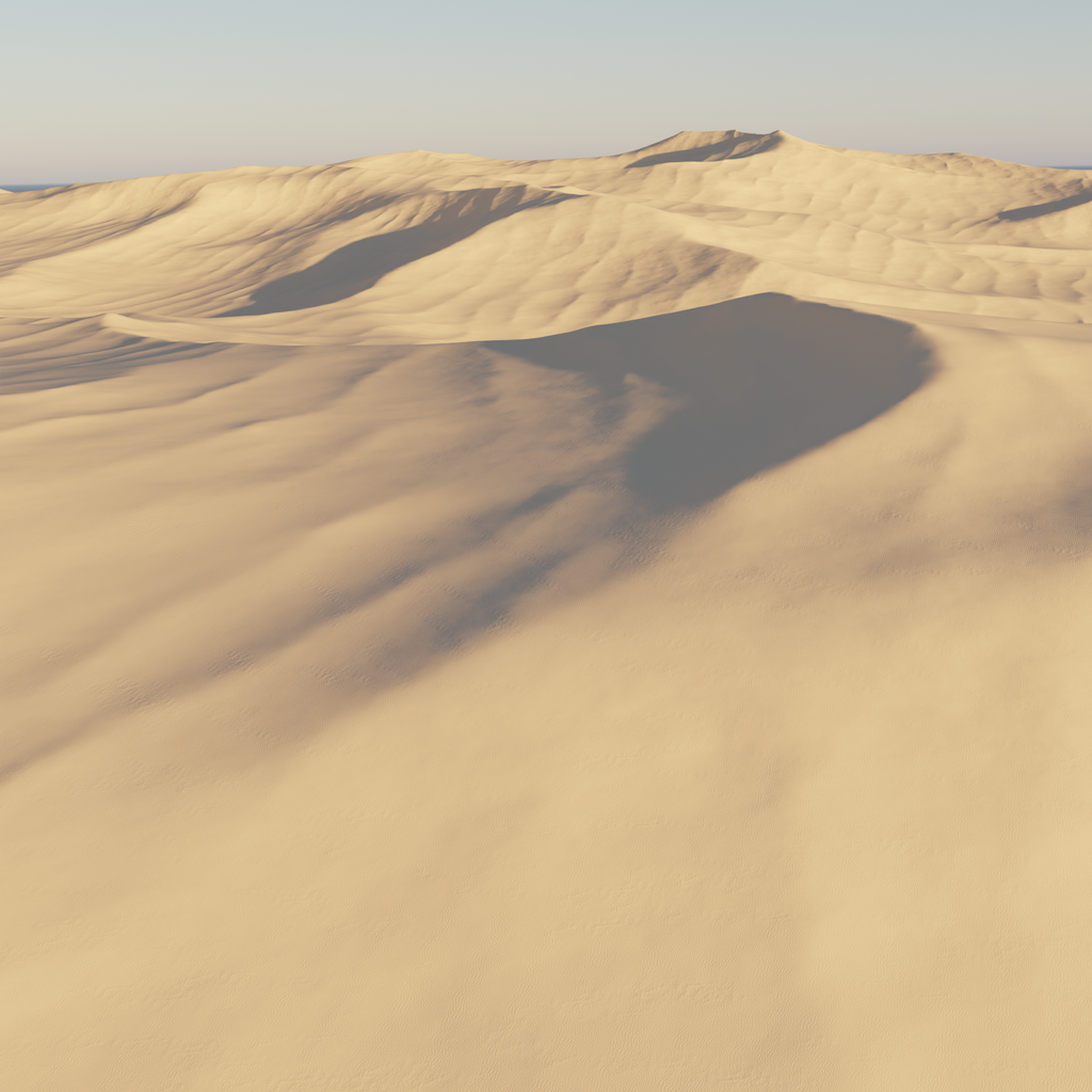 Sand Dunes Desert Landscape Tileable | Terrains models | BlenderKit
