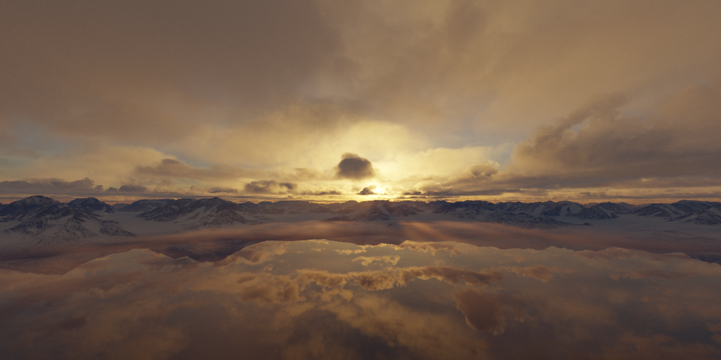 Dramatic Cloudy Mountain Sunset | FREE Landscapes HDRis | BlenderKit