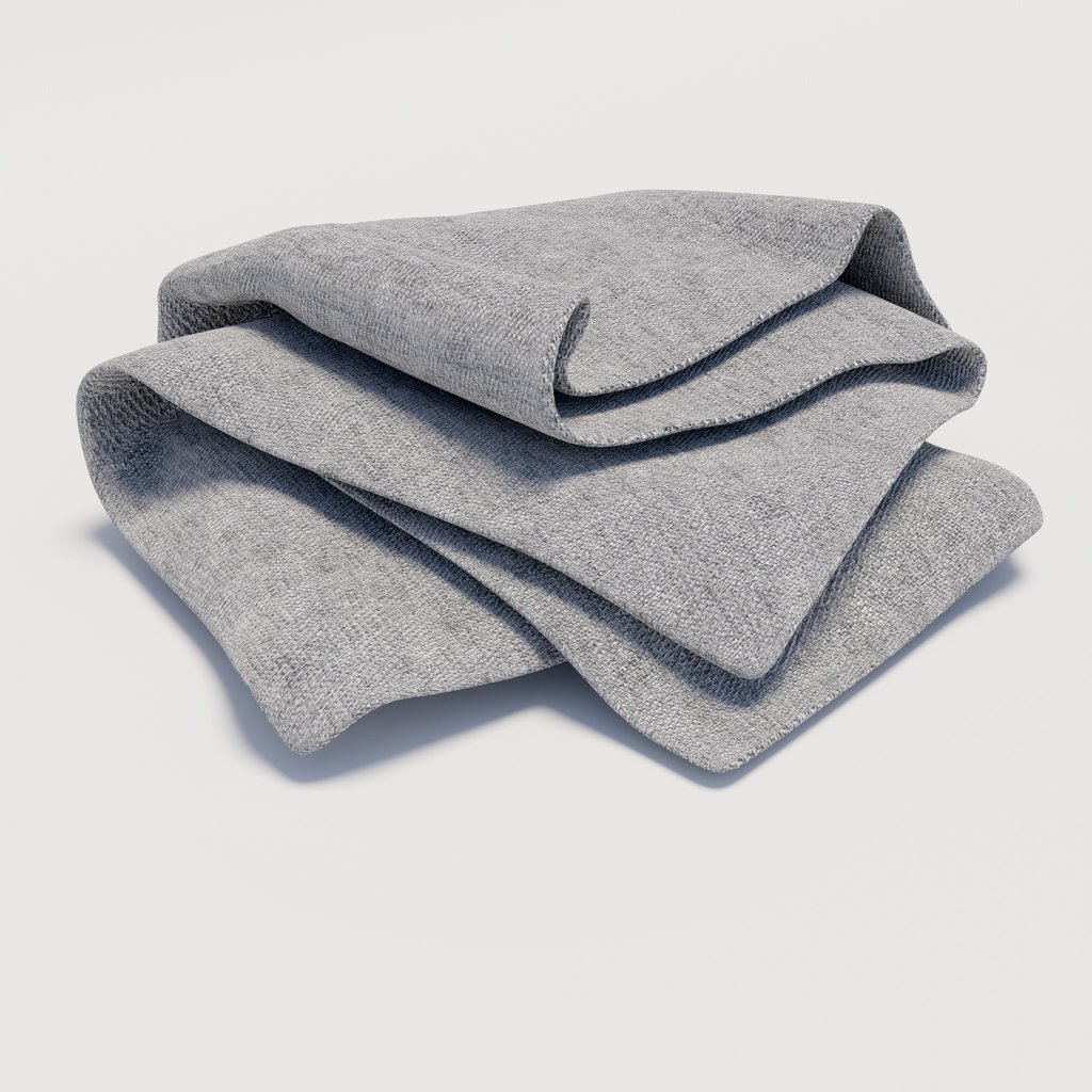 Folded Blanket or big towel | Blankets models | BlenderKit