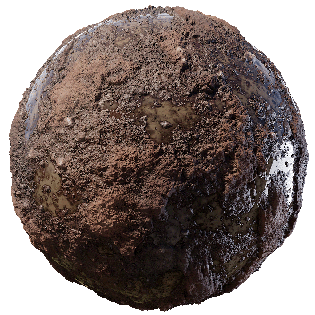 Mud and dry dirt floor. | FREE ground materials | BlenderKit