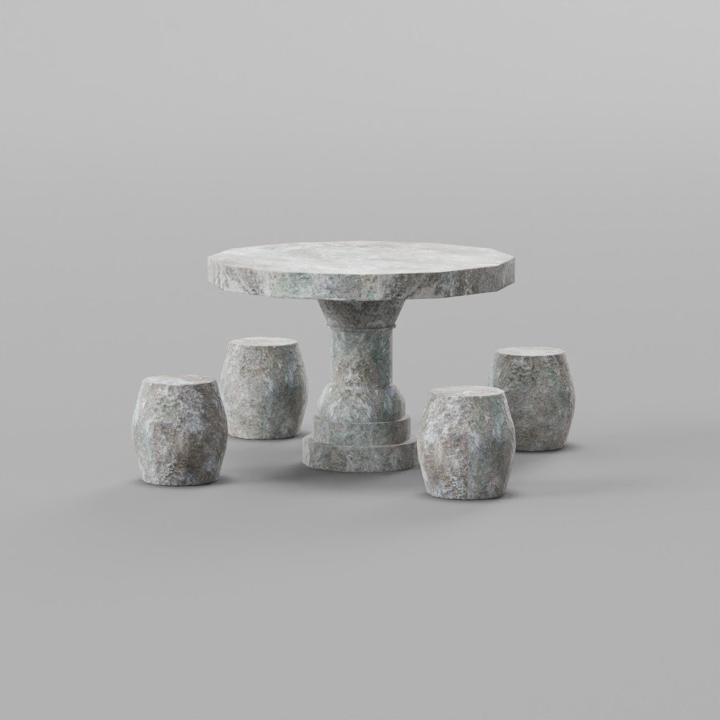 Stone table | FREE Tables models | BlenderKit