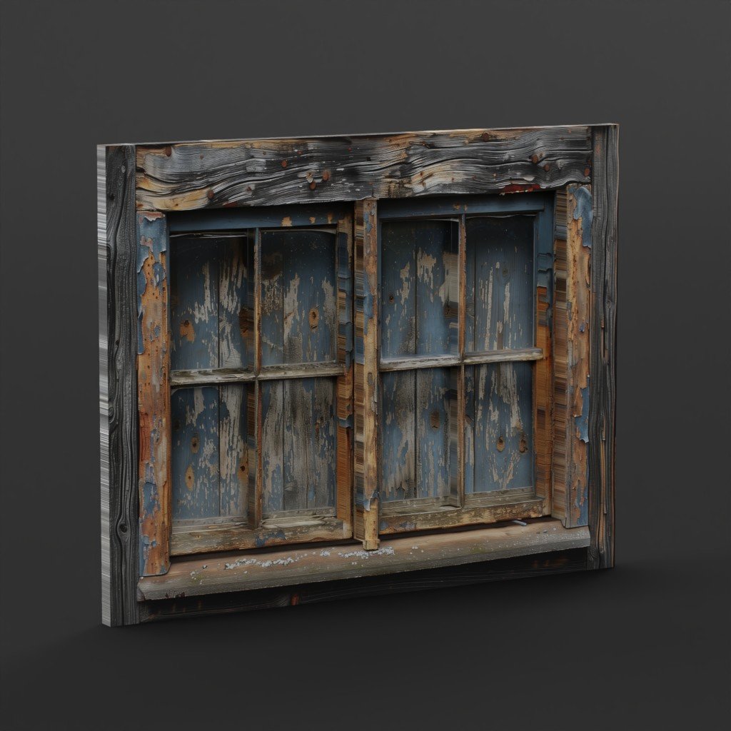 Old window - T - 40 | Windows models | BlenderKit