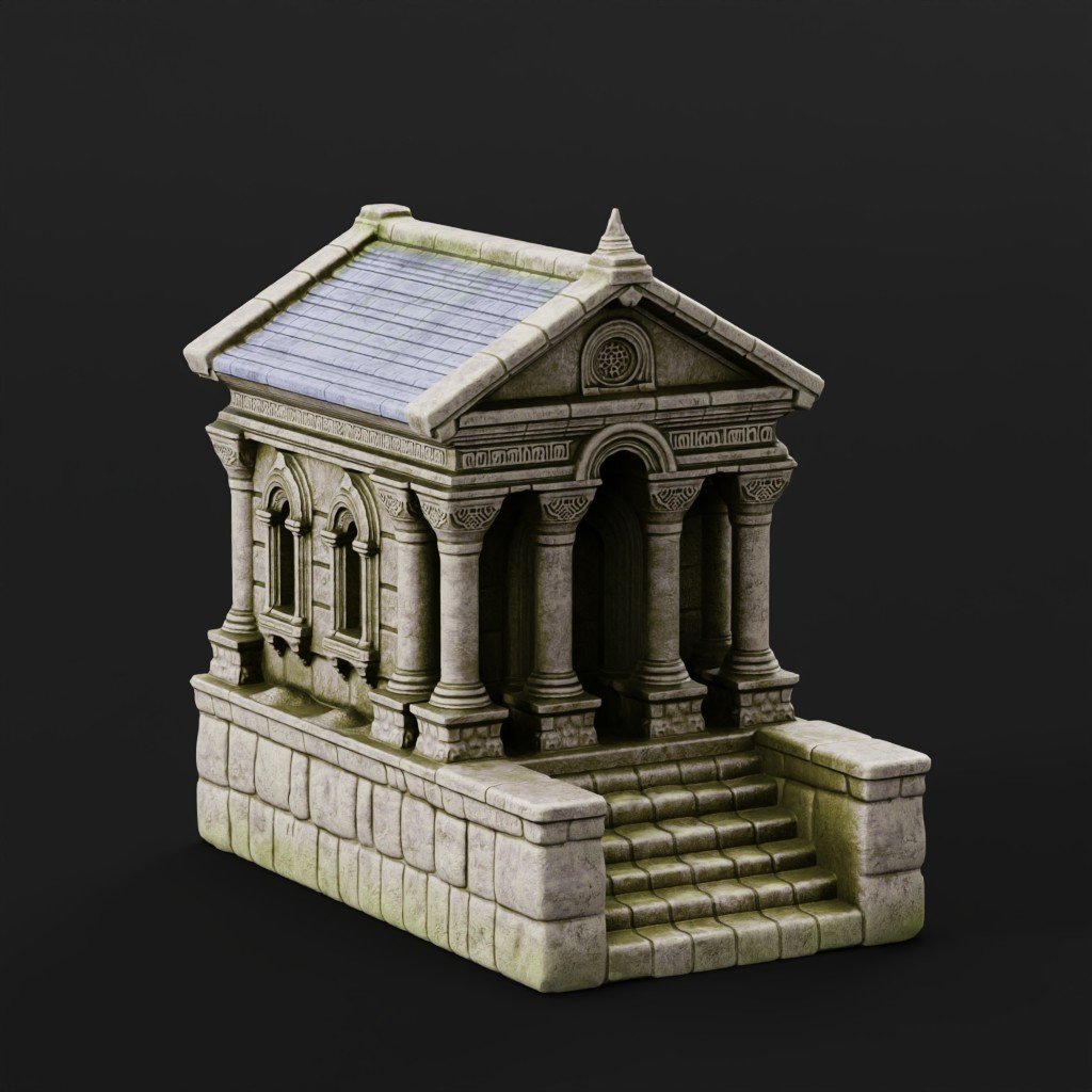 Roman Temple | Historic Buildings models | BlenderKit