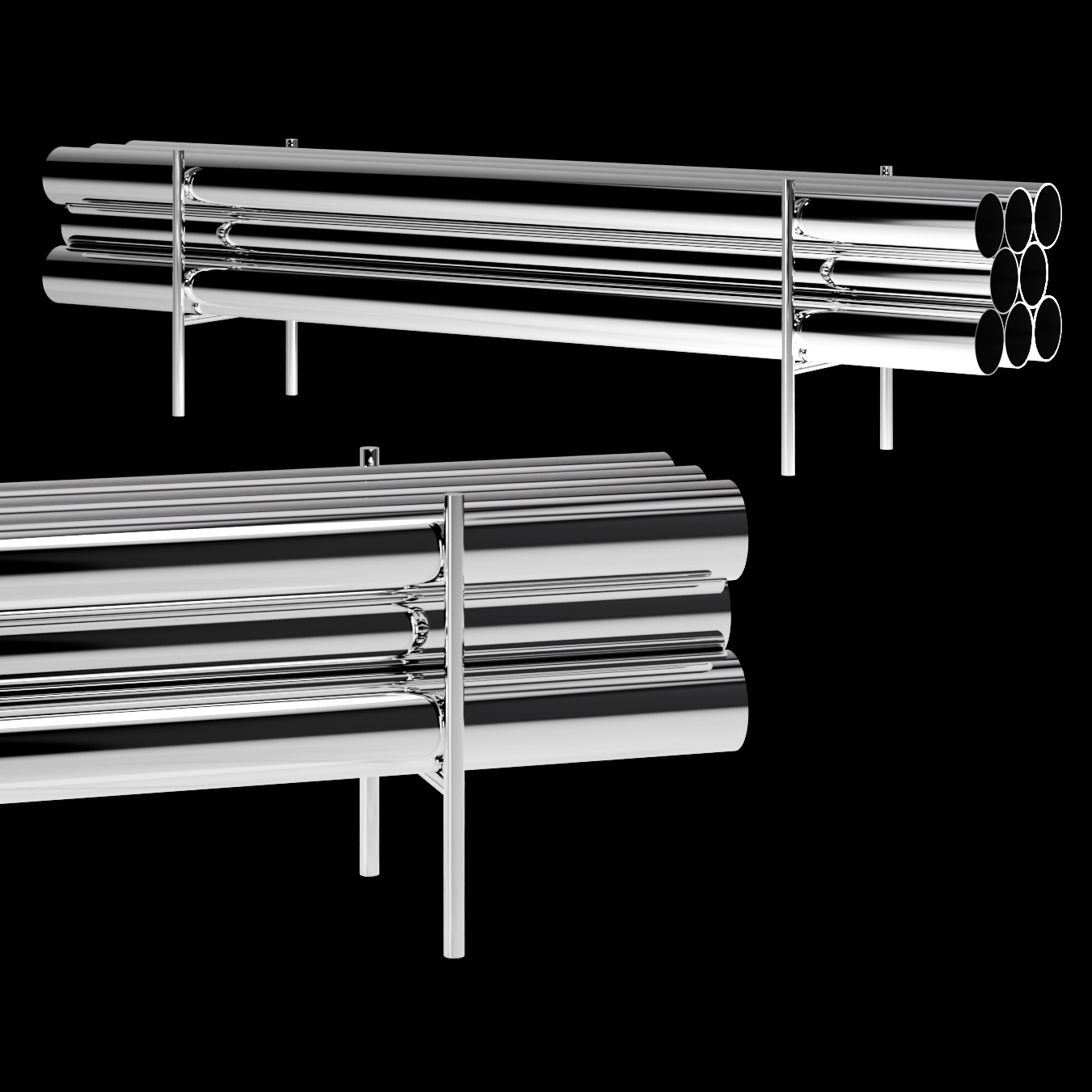 Tube Bench | FREE Interior Design models | BlenderKit