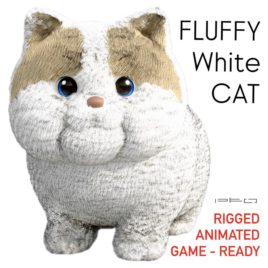 Chubby Cat | Monsters & Creatures models | BlenderKit