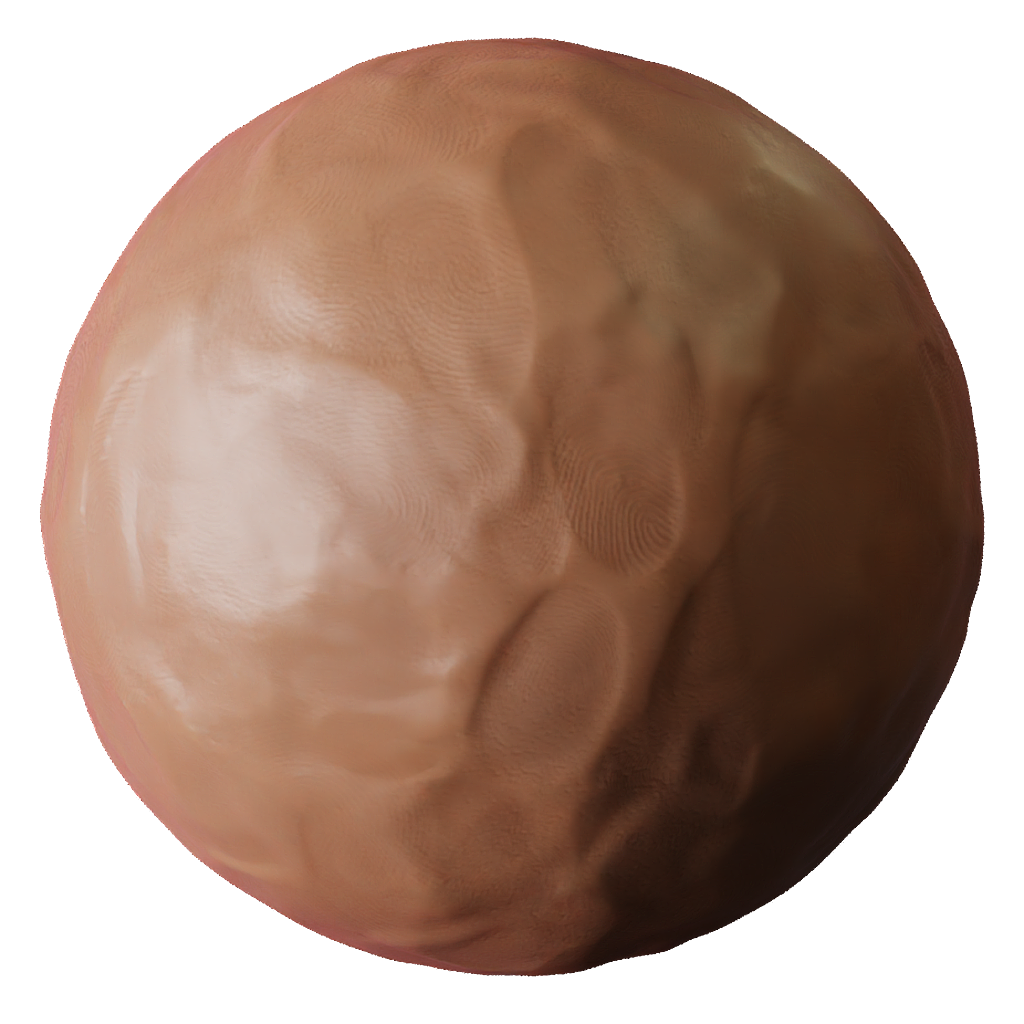 Modelling Clay - Brown Skin | FREE plastic materials | BlenderKit