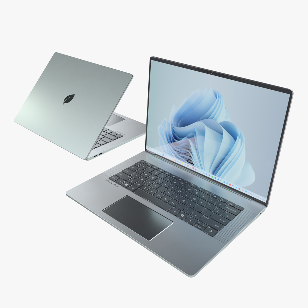 Laptop 14 inches light green | Laptops models | BlenderKit