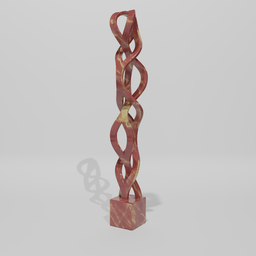 Curved helix structure | FREE Interior Sculptures models | BlenderKit
