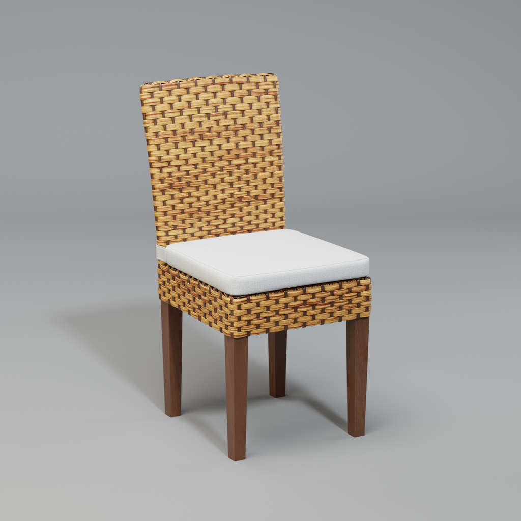 Wicker dining chair | Sitting Chairs models | BlenderKit
