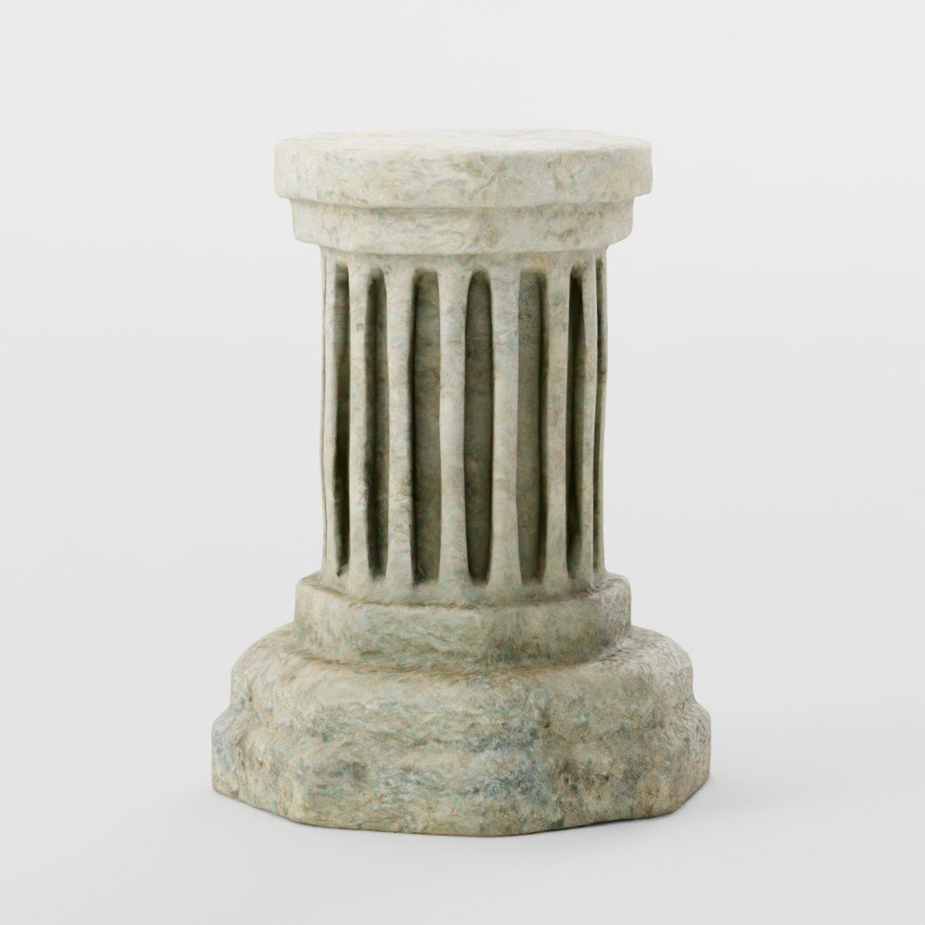 Small stone pillar | Molding / Carving models | BlenderKit