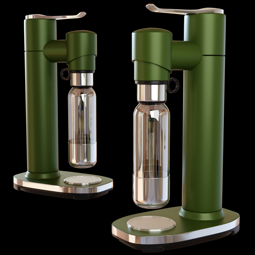 Carbonation Machine in Olive color | Home Appliances models | BlenderKit