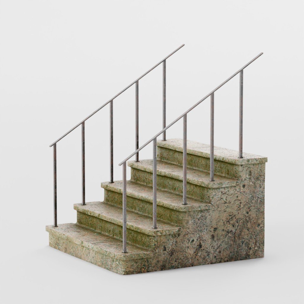Stone Steps | Stairs models | BlenderKit