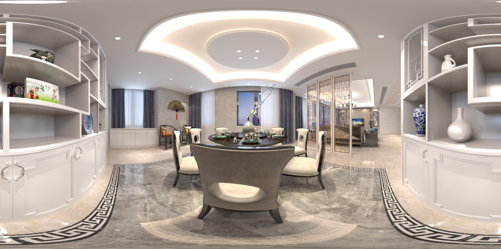 Dining room | FREE Interiors HDRis | BlenderKit