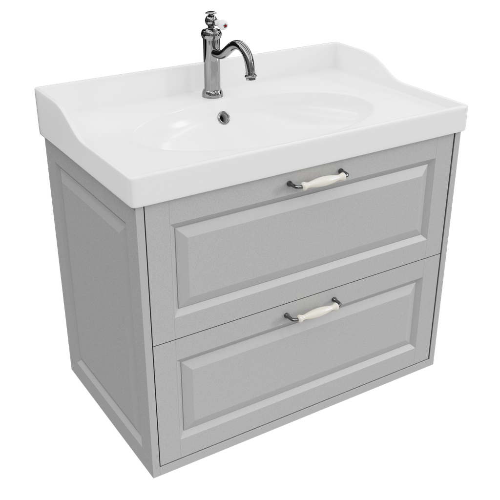 Wooden basin with brushed metal tap | FREE Wash Basins models | BlenderKit