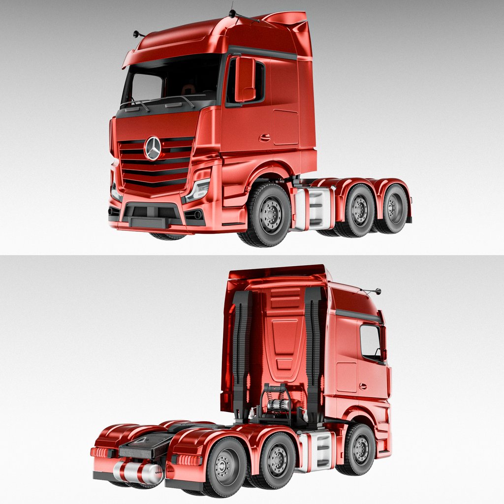 Mercedes Benz truck | Trucks models | BlenderKit
