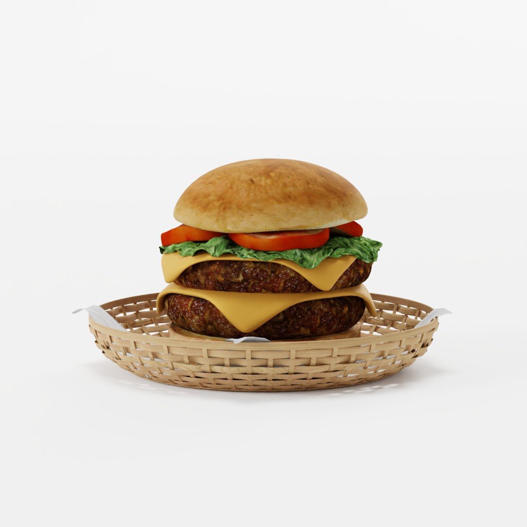 Pizza (whole) | FREE 3D Food models | BlenderKit