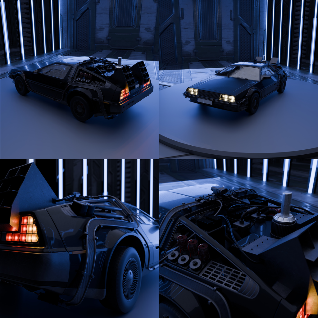 Futuristic Time Travel Vehicle | FREE Sci-Fi Cars models | BlenderKit