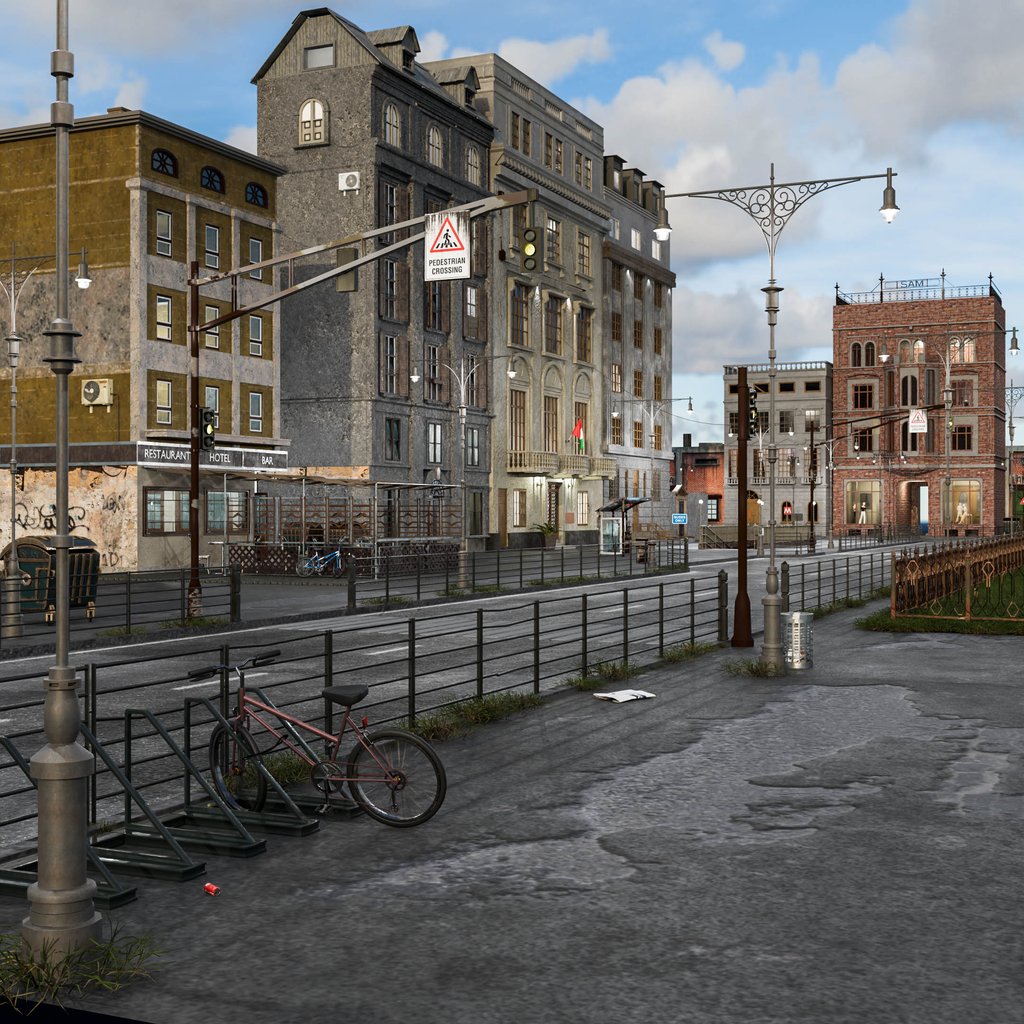 City scene | FREE Urban scenes | BlenderKit