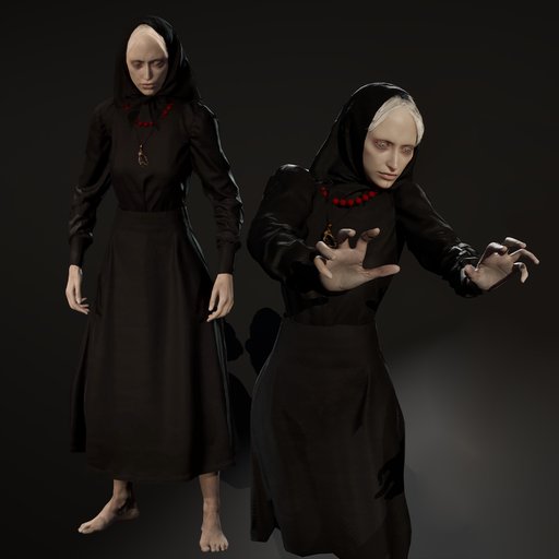 BlenderKit | Download the Witch young Baba Yaga model