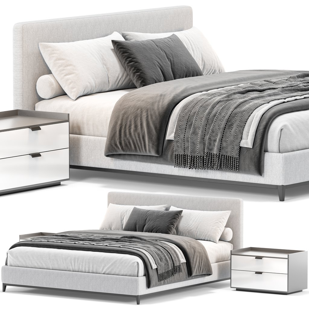 Bed Minotti Andersen | Beds models | BlenderKit