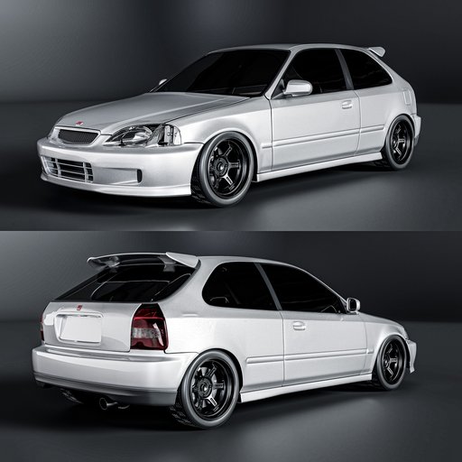 Honda Civic Type r | Race Cars models | BlenderKit