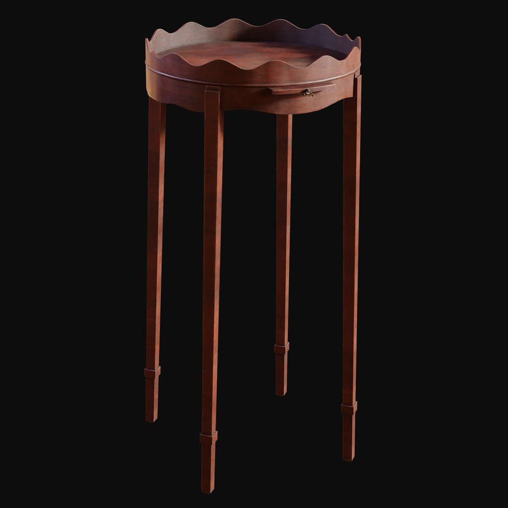 1700s Federal Tray Table Dark | FREE Tables models | BlenderKit