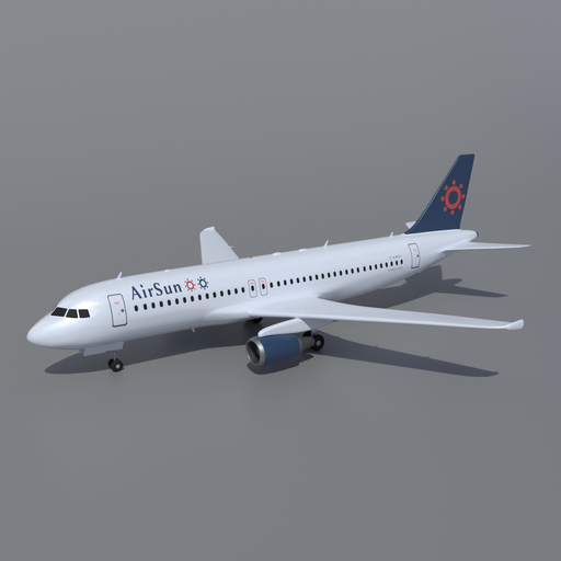Airbus A320 AirSun | Airplane models | BlenderKit