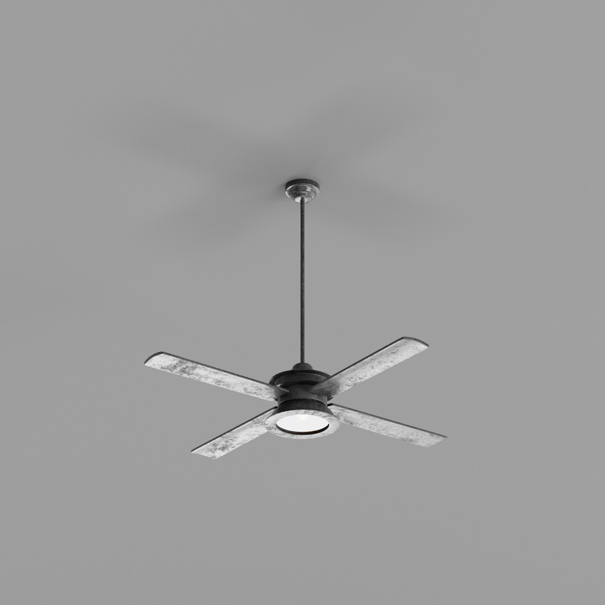Industrial Style Ceiling Fan Animated | Ceiling Lights models | BlenderKit