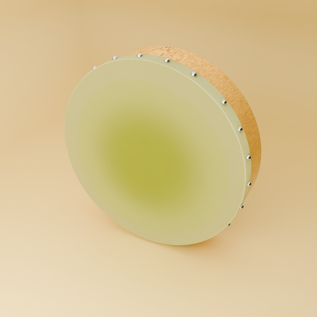 Traditional Arabian Daf Drum | FREE Musical Instruments models | BlenderKit