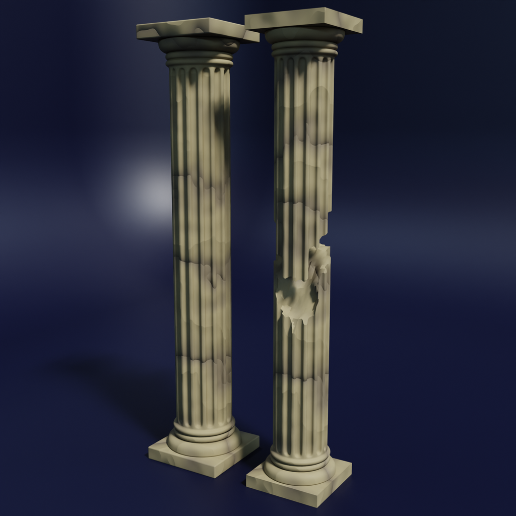 Ancient column | FREE Architectural Structures models | BlenderKit