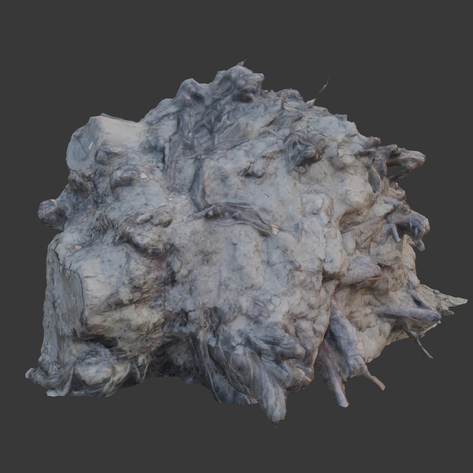 Tree roots with mud | FREE Nature models | BlenderKit