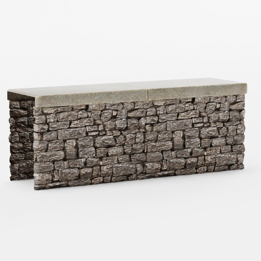 Wall Stone Section 11 | Stone Panels models | BlenderKit