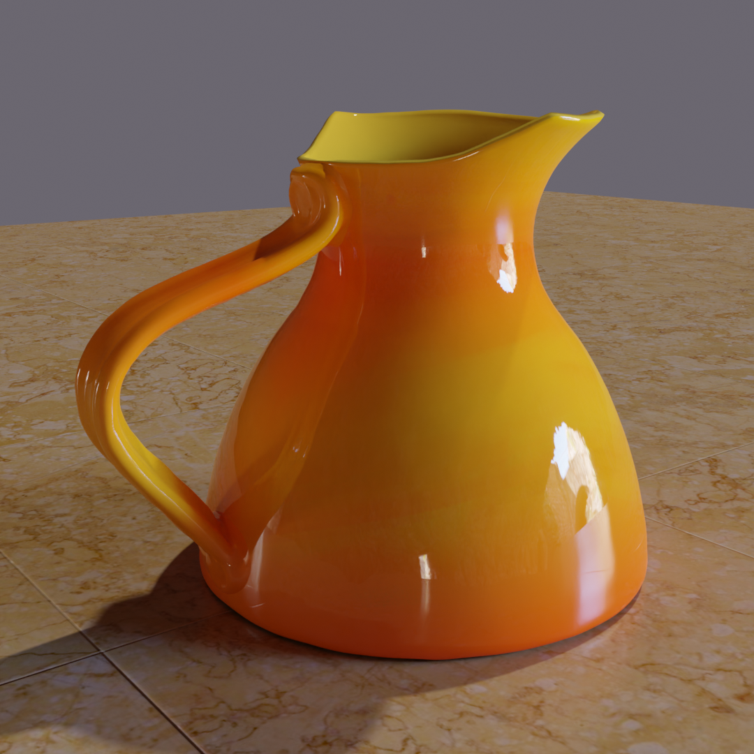 Ceramic Glazed Pitcher | FREE Kitchenware models | BlenderKit