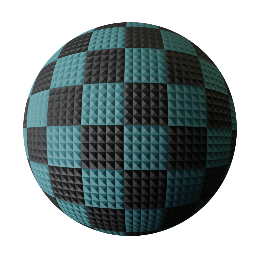 Blue Checkers pyramid foam | FREE tiles materials | BlenderKit