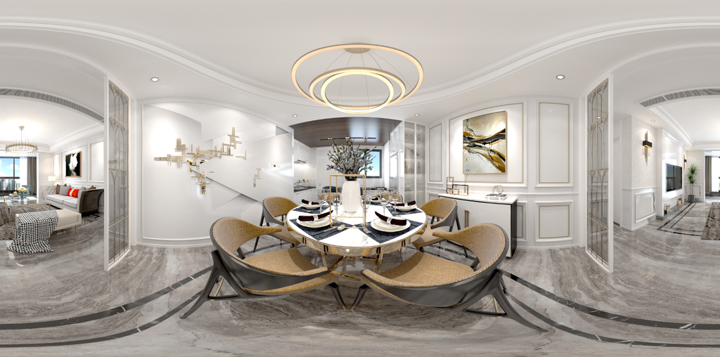 Dining room | FREE Interiors HDRis | BlenderKit