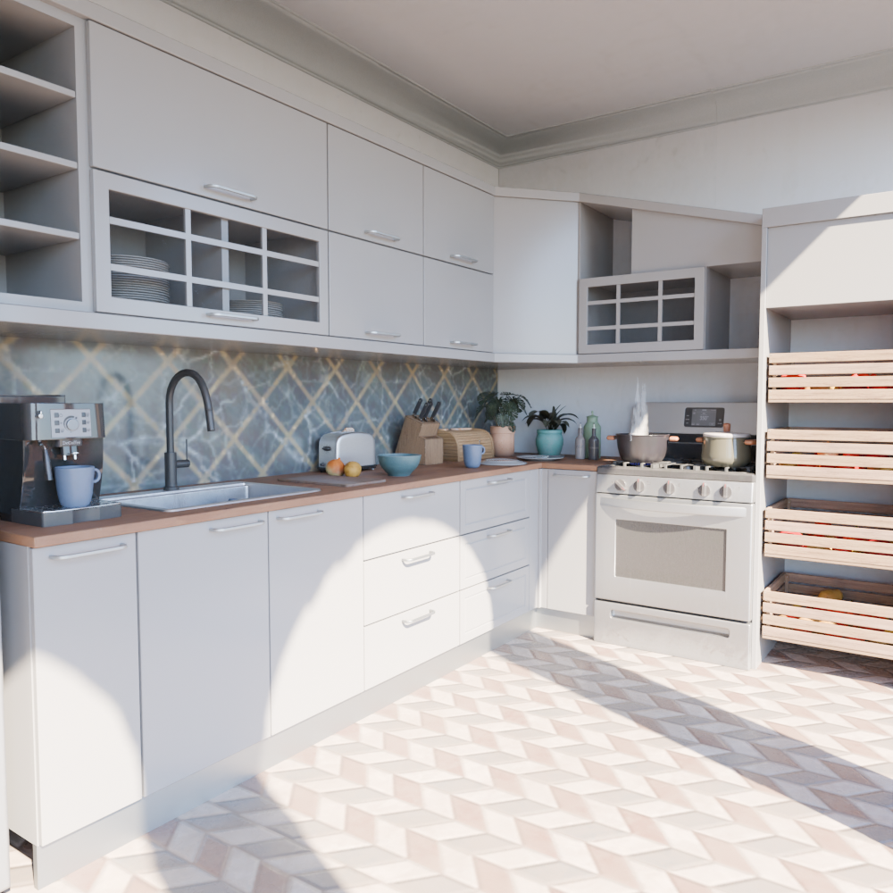 Modern Kitchen Interior | Interior scenes | BlenderKit