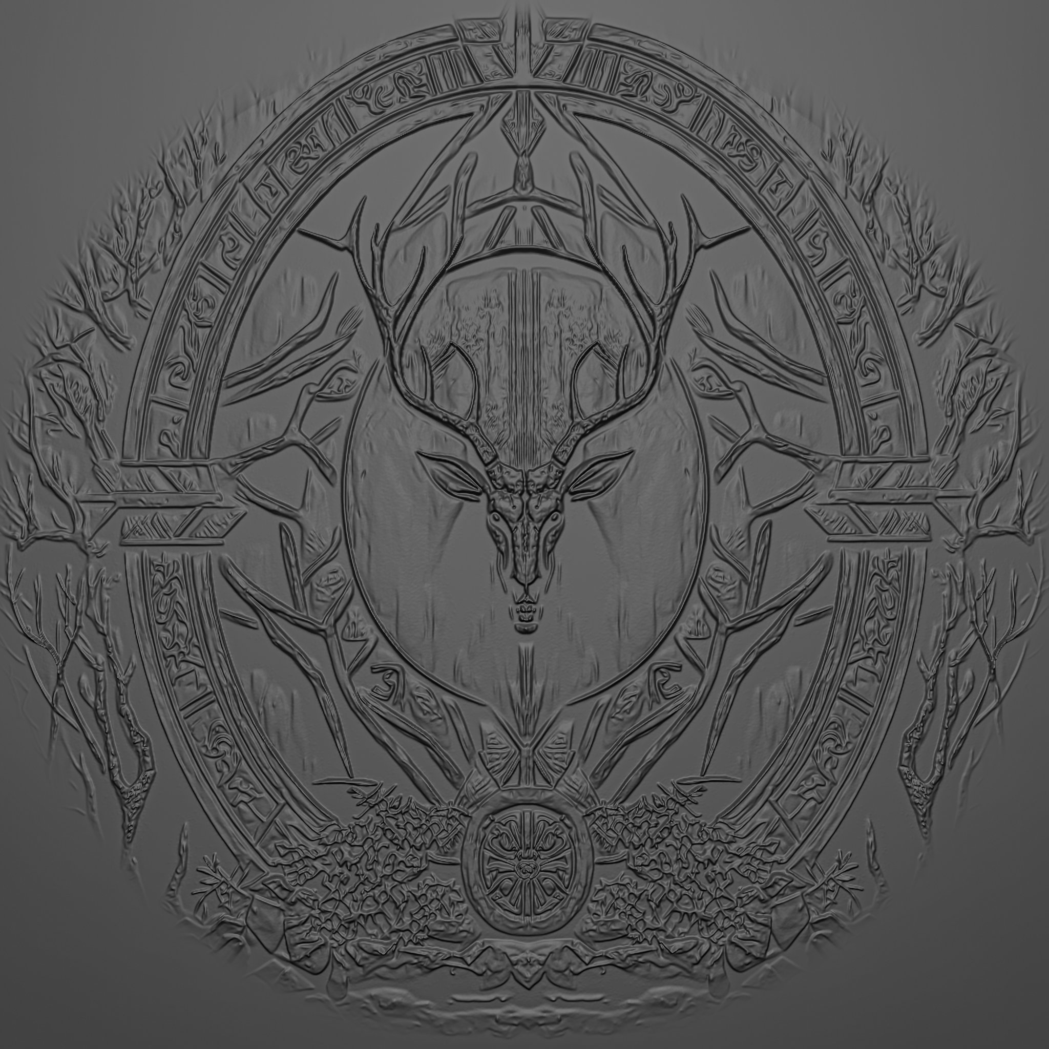 Stag alpha brush | sculpture brushes | BlenderKit