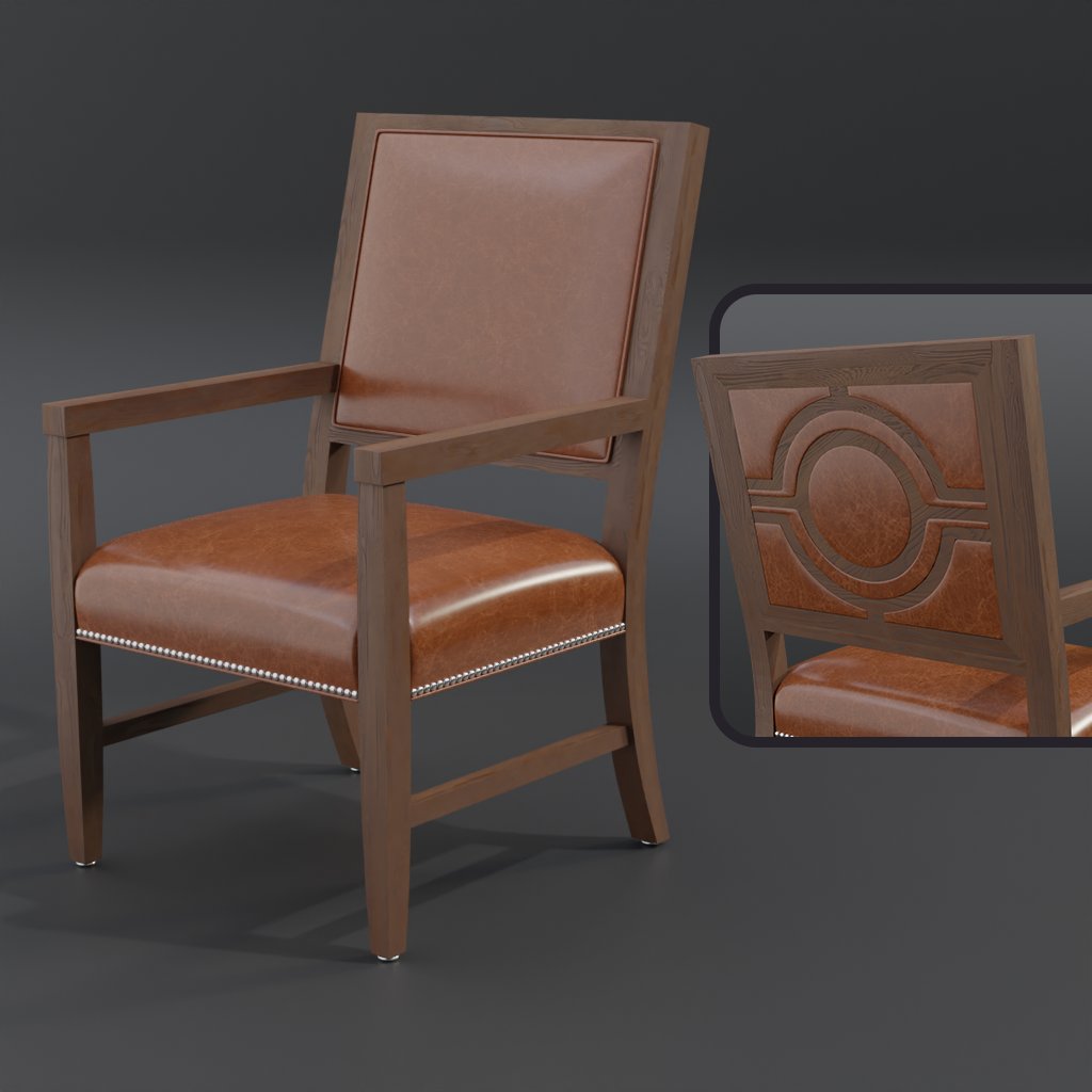 Hadley Armchair | Armchairs models | BlenderKit