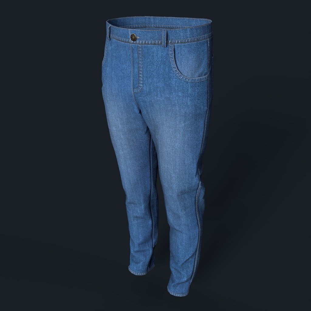 Denim Pants | Man Clothing models | BlenderKit