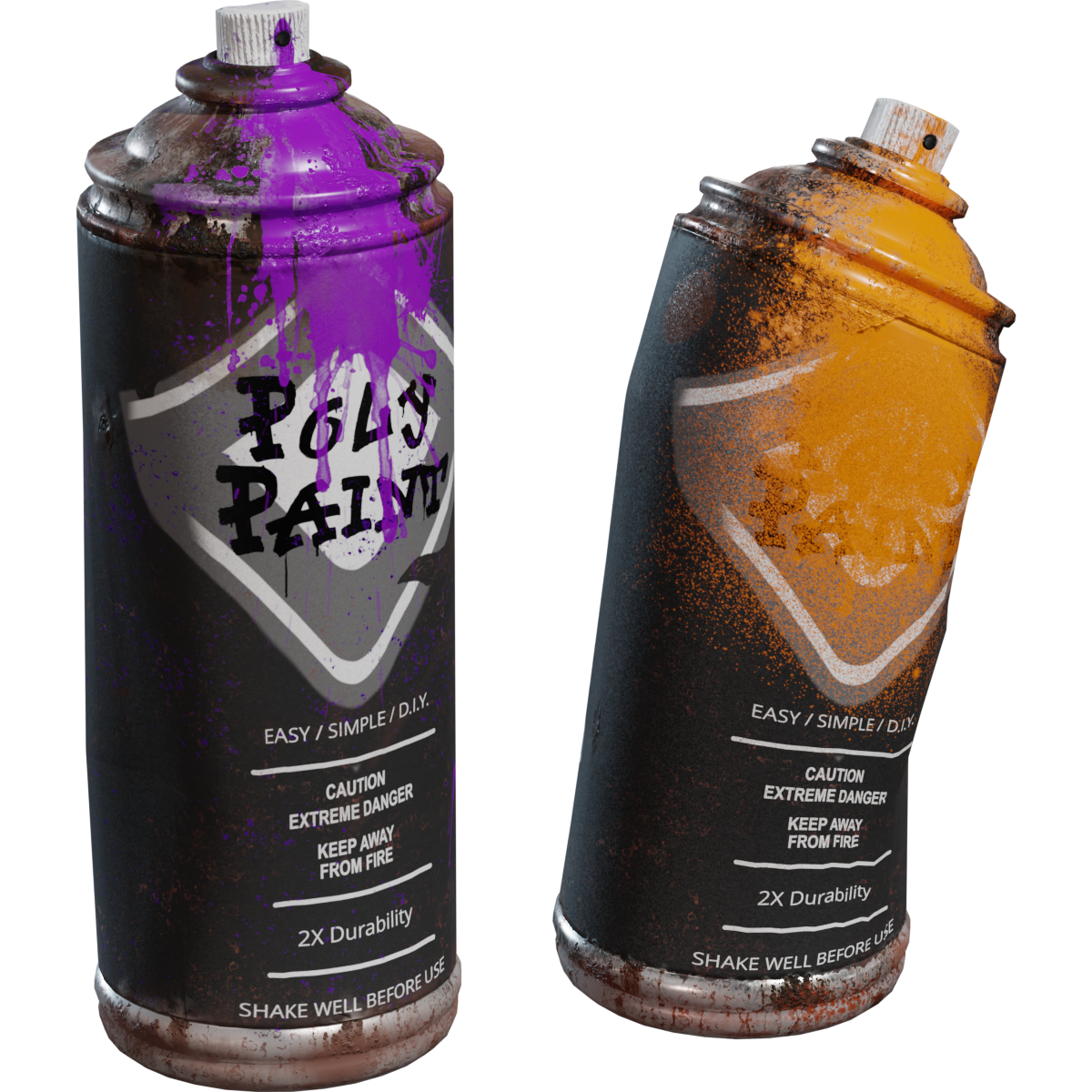 Spray Paint Bottles 02 | FREE Containers models | BlenderKit