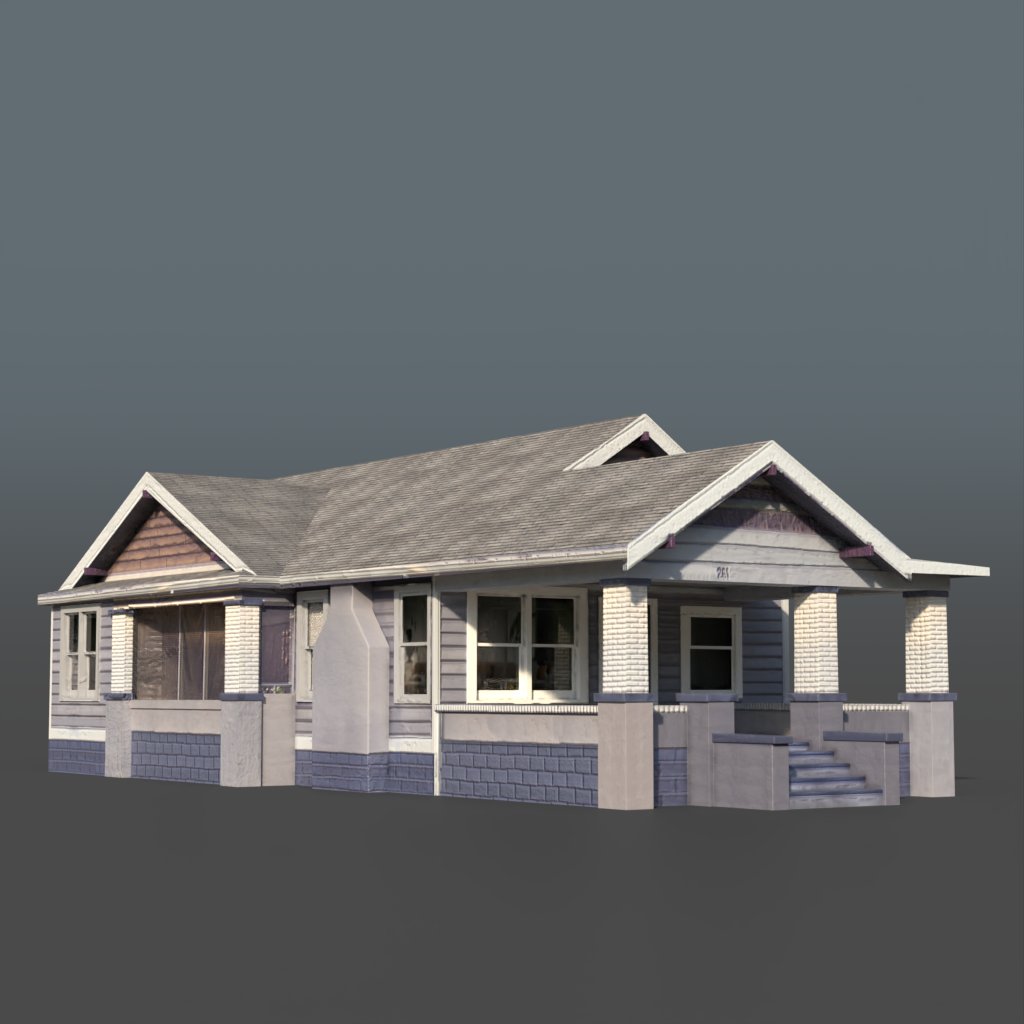 BG Buildings - One Story Craftsman House | Private Buildings models ...