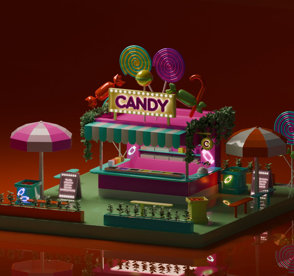 Low Poly Street Pack | FREE Architectural Scenes models | BlenderKit
