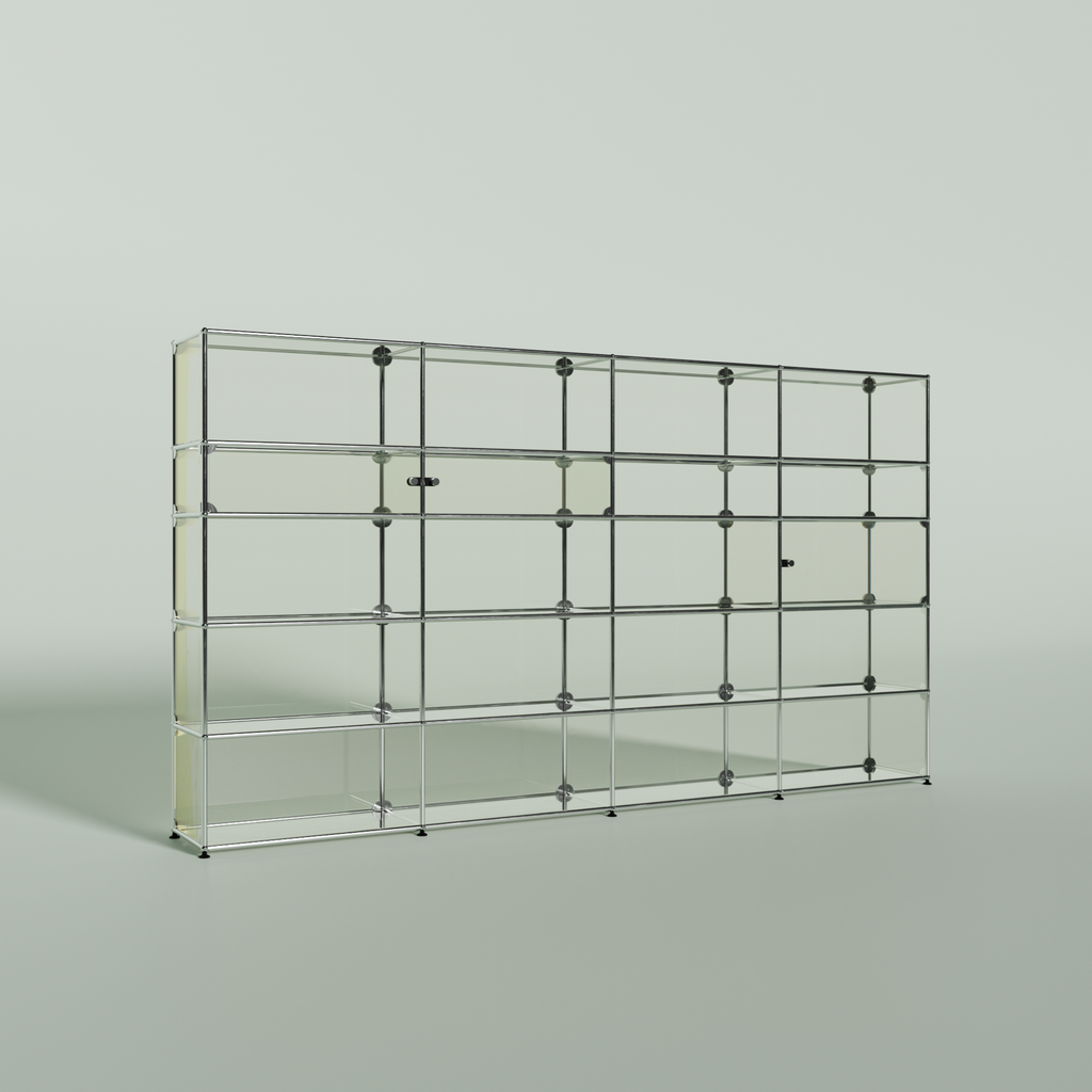 BlenderKit | Download the FREE USM Modern glass long shelf model