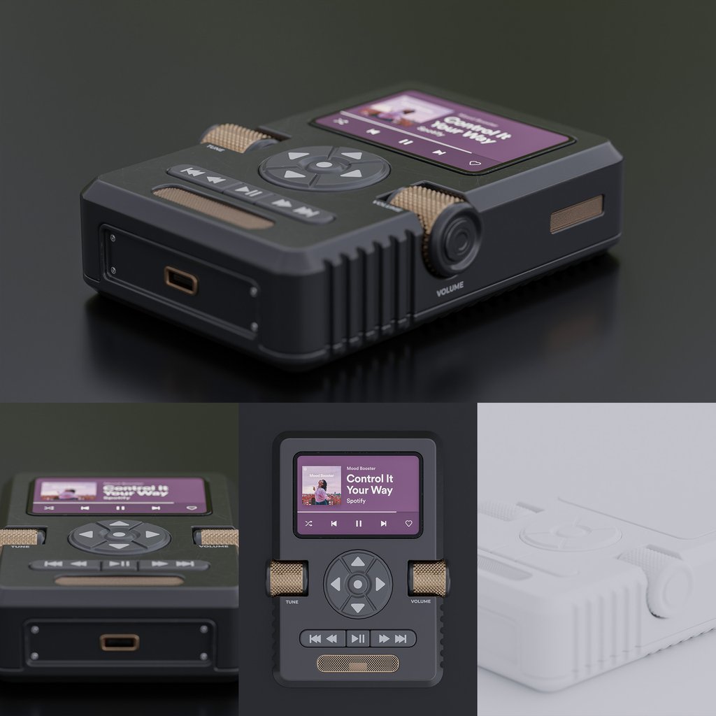 Portable music player concept | Audio Devices models | BlenderKit