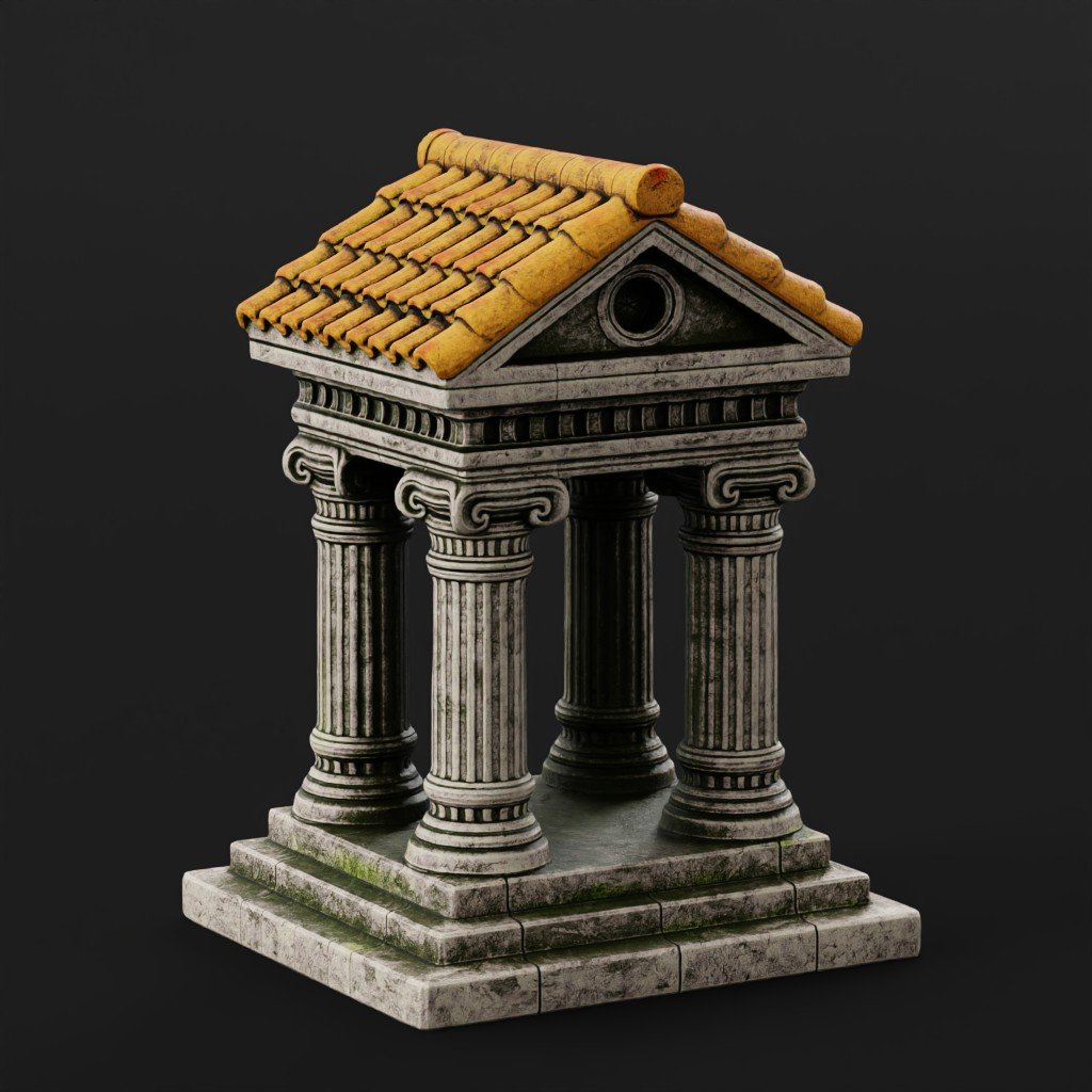 BlenderKit | Download the Roman Greek Temple model