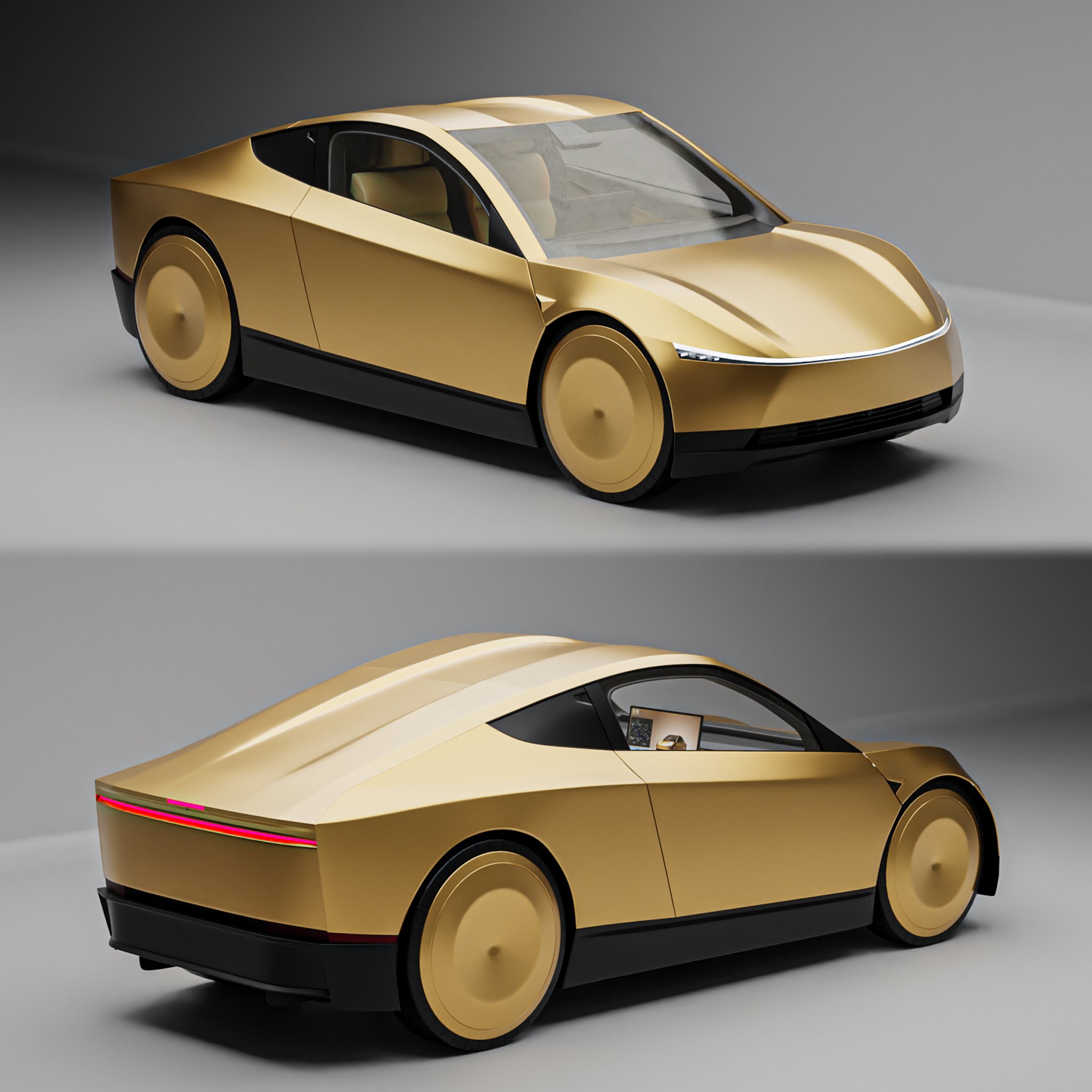 Tesla Robotaxi Concept 2024 | Modern Cars models | BlenderKit