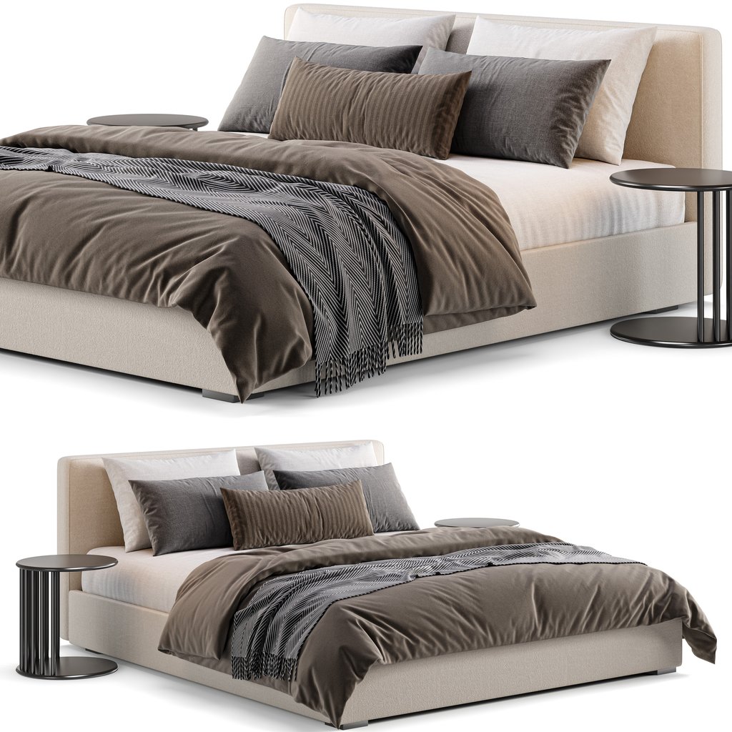 RH Modena Bed | Beds models | BlenderKit